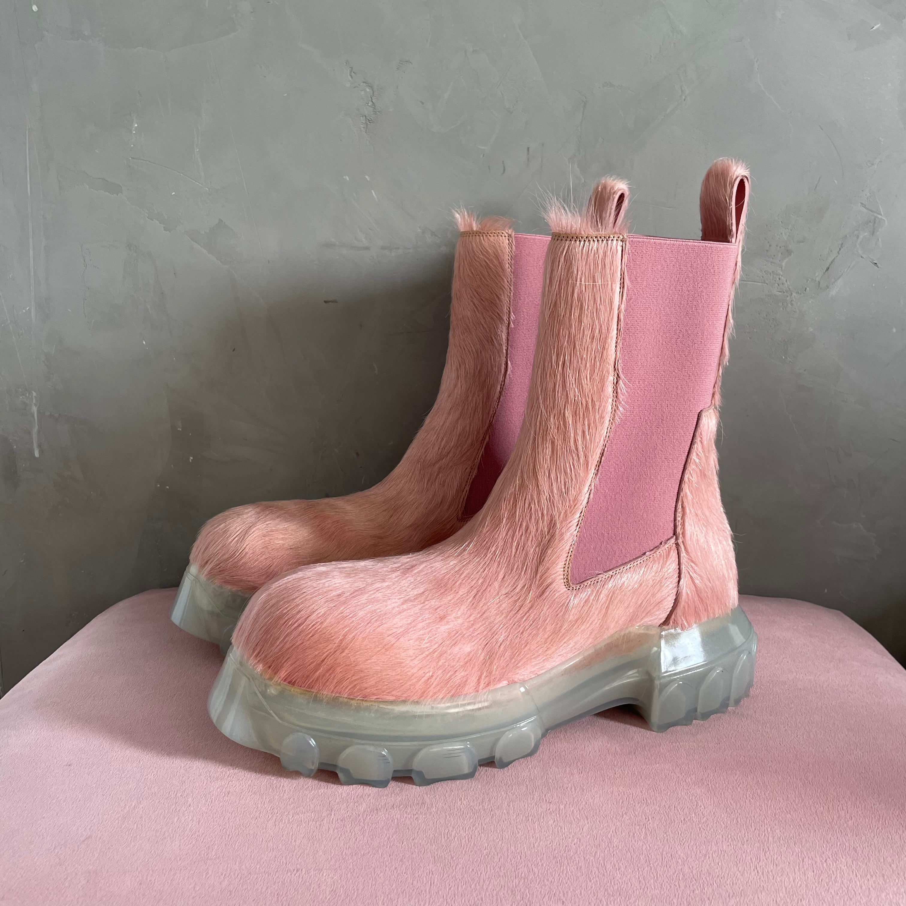 Rick Owens Pink Bozo Boots – seffvintage